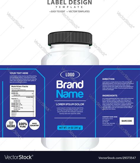 Label And Packaging Template Design Royalty Free Vector