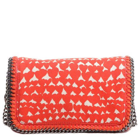 Stella Mccartney Faux Leather Falabella Hearts Convertible Clutch Flame 75024 Fashionphile