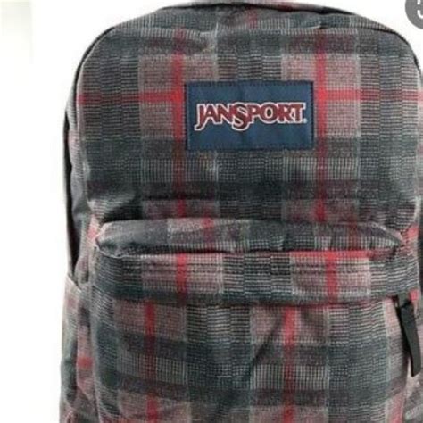 Jansport Bags Jansport Superbreak Backpack Red Tape Knit Plaid