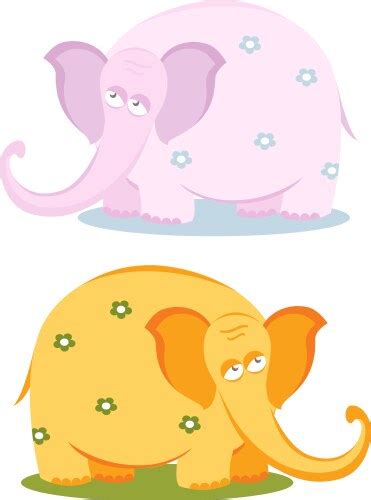 Funny Elephant Swimming Using Ringball Royalty Free Vector