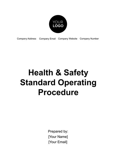Free Health And Safety Standard Operating Procedure Template To Edit Online