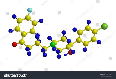 Molecular Structure Haloperidol Haldol Antipsychotic Used Stock Illustration 371410693