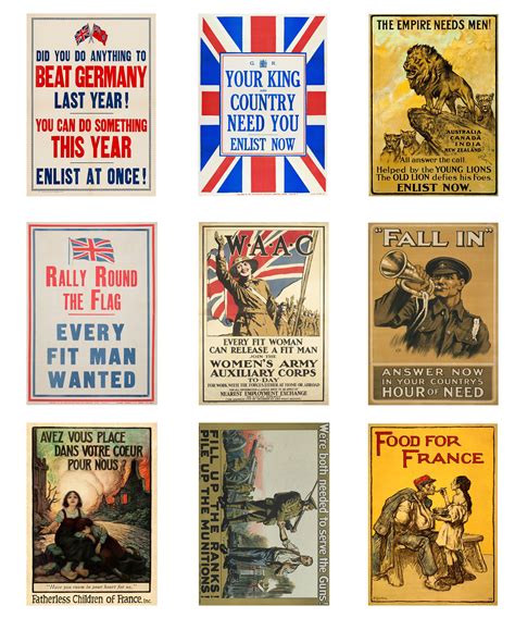 British Propaganda Posters Ww1