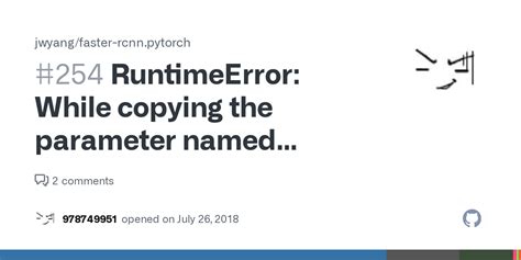 runtimeerror while copying the parameter named rcnn rpn rpn cls score weight whose dimensions