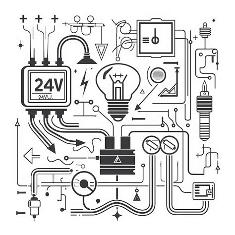 Dessin D Un Circuit Lectrique Et D Un Compteur De Tension Photo Premium