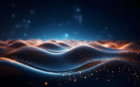 Premium Ai Image Abstract Waving Particle Technology Background Design Abstract Wave Moving