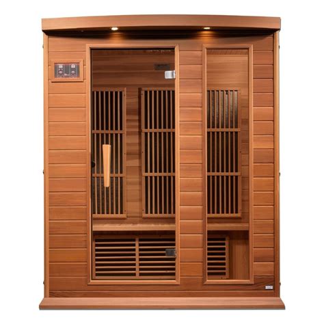Maxxus 3 Person Near Zero Emf Far Infrared Dry Sauna In Red Cedar