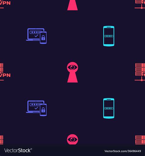 Set Mobile And Password Two Steps Authentication Vector Image