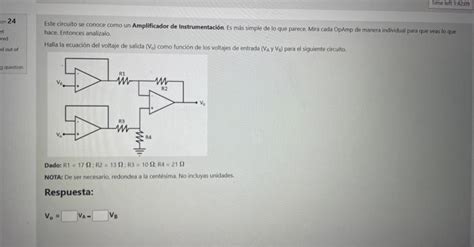 Solved This Circuit Is Known As A Instrumentation Amplifier