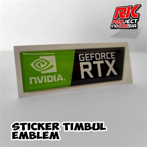 Nvidia Rtx Sticker Embossed Flexible Resin Emblem Shopee Philippines