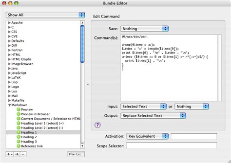 markdown headings in textmate all this