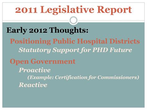 Ppt 2011 Legislative Report Powerpoint Presentation Free Download Id 2475903