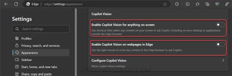 How To Enable Or Disable Copilot Vision In Microsoft Edge