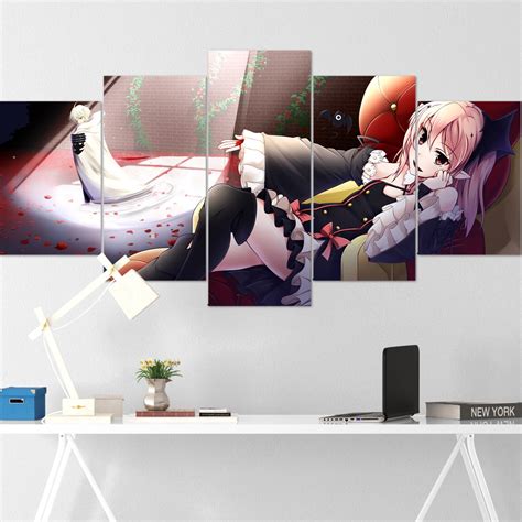 Anime Girl Canvas Wall Art Anime Girl Poster Sexy Anime Etsy
