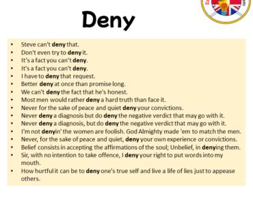 Sentences For Deny Archives English Grammar Here