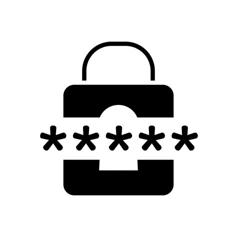 Password Icon Vector Protection Illustration Sign Security Symbol Or