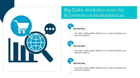 Big Data Analytics Icon For Ecommerce Marketplaces Ppt Presentation
