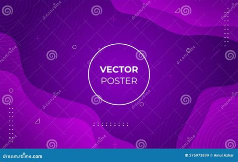 Minimal Abstract Background With Gradient Purple Color Wave Shape Background Stock Vector