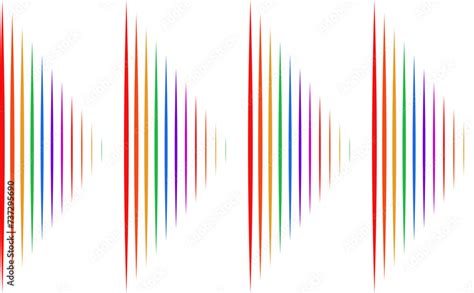 Lined Rainbow Colors Pointers Bright Stripped Cursor Or Arrows