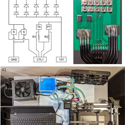 A A Schematic Top View Of The Led Array Pcb The Positions Of The