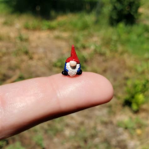 Tiny Micro Gnome Rainbow Fairy Garden Gnome Terrarium Tiny Terrarium Figurine Etsy