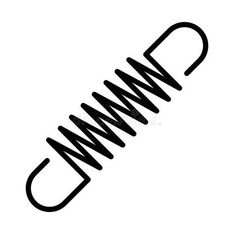 Spring Linear Logo Mark In Black And White Stock Vector Illustration Of Signs Collection