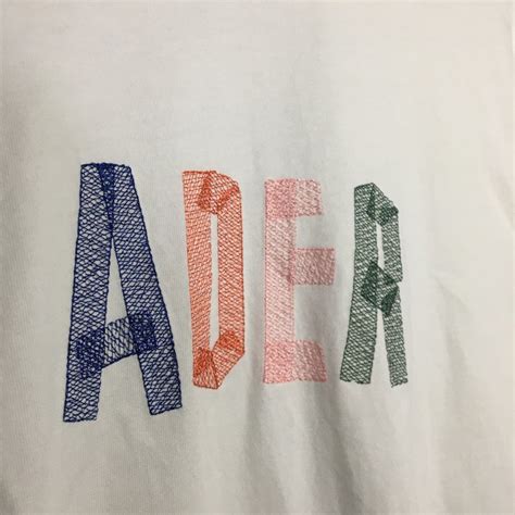 ader error script embroid tee men s fashion tops and sets tshirts