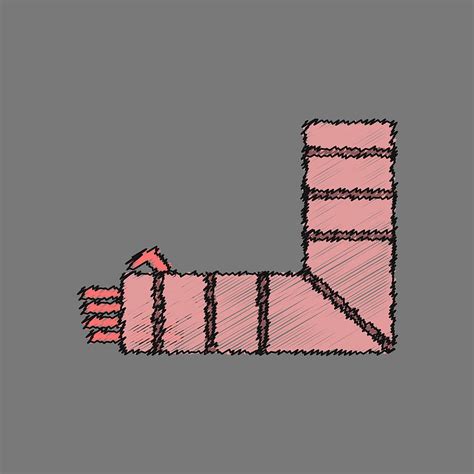 플랫 음영 스타일 아이콘 부러진 팔 벡터 Eps Ai Uidownload