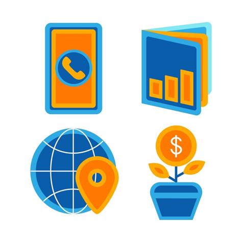 Premium Vector Business Objects Vector Illustrations Set