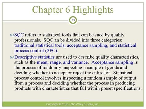 Chapter 6 Statistical Quality Control Sqc 1 Operations