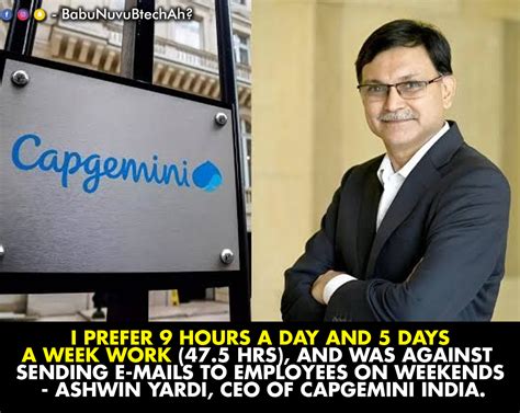Babunuvubtechah Ashwin Yardi Ceo Of Capgemini India Instagram