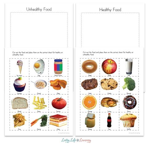 Healthy And Unhealthy Food Choices Worksheets Teaching Healthy And