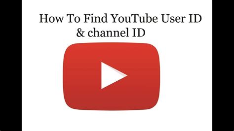 How To Find Channel Id YouTube