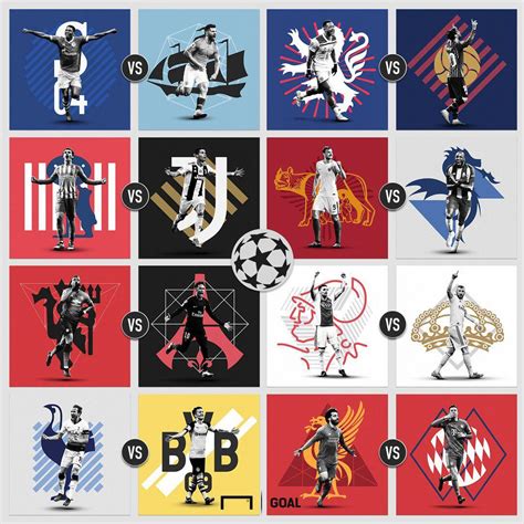 طرح جالب سایت گل از ستاره‌ها و لوگوی تیم‌های حاضر در لیگ قهرمانان اروپا