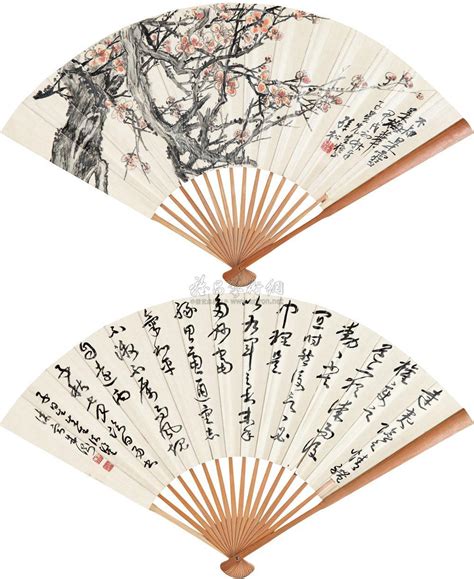 朱渊 孙松 1936、1934年作 书法 梅花 成扇浙江浙商 2011春季大型艺术品拍卖会浙商拍卖拍品价格图片拍卖专场拍卖会预展