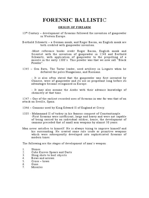 Forensic Ballistic 1 Pdf Firearms Cartridge Firearms