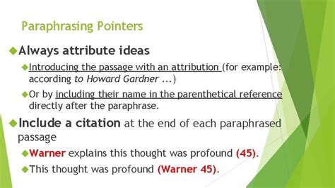 Incorporating Sources Quoting Paraphrasing Summarizing Whats The Difference