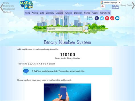 Math Is Fun Binary Number System Handout For 9th 10th Grade Lesson
