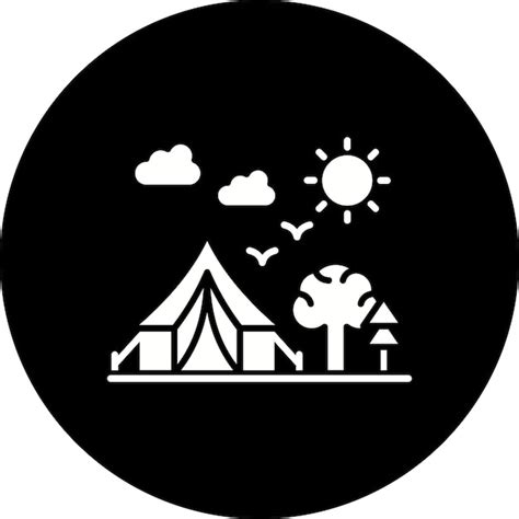 캠핑 아이콘 프리미엄 벡터