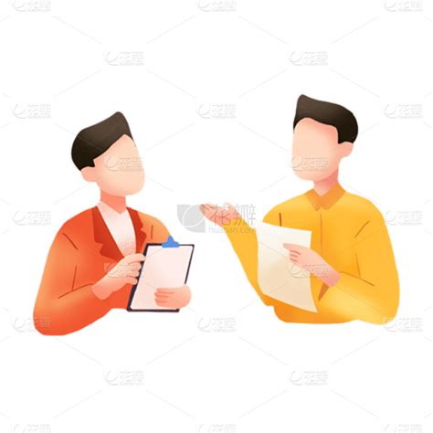 卡通感金融行业人物元素