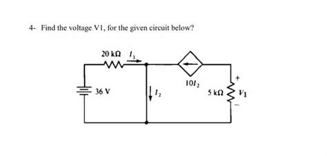 Solved Find The Voltage V For The Given Circuit Below Chegg Com