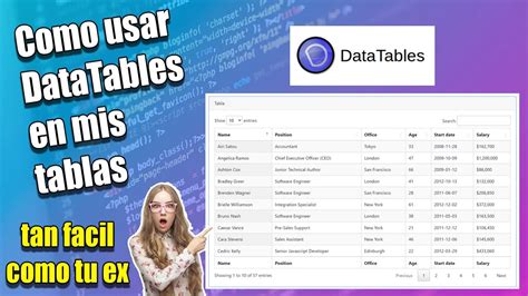 💻 Como Usar Datatables En Mis Tablas Muy Rapido Y Facil Como Tu Ex Más Código Fuente Gratis