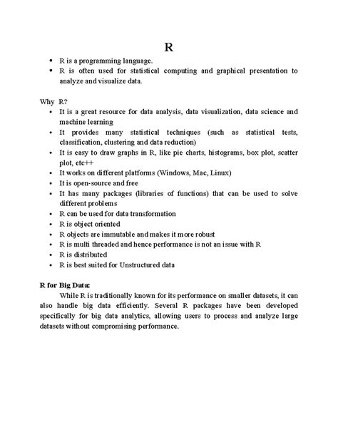 Week 7 R Program Bda R R Is A Programming Language R Is Often Used For Statistical Computing