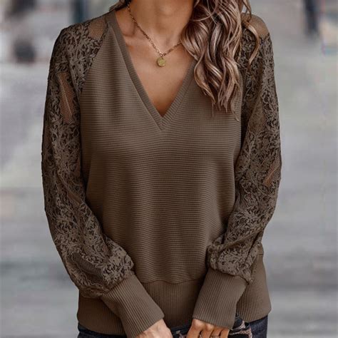 Купити Жіночі модні повсякденні осінь зима кольорові блузки та сорочки