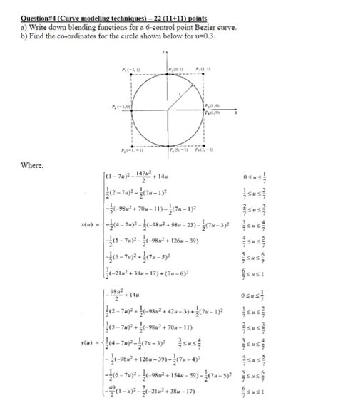 Solved Question 4 Curve Modeling Techniques 22 11 11 Chegg Com