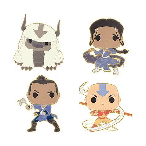 Avatar The Last Airbender 4 Pack Pin Set