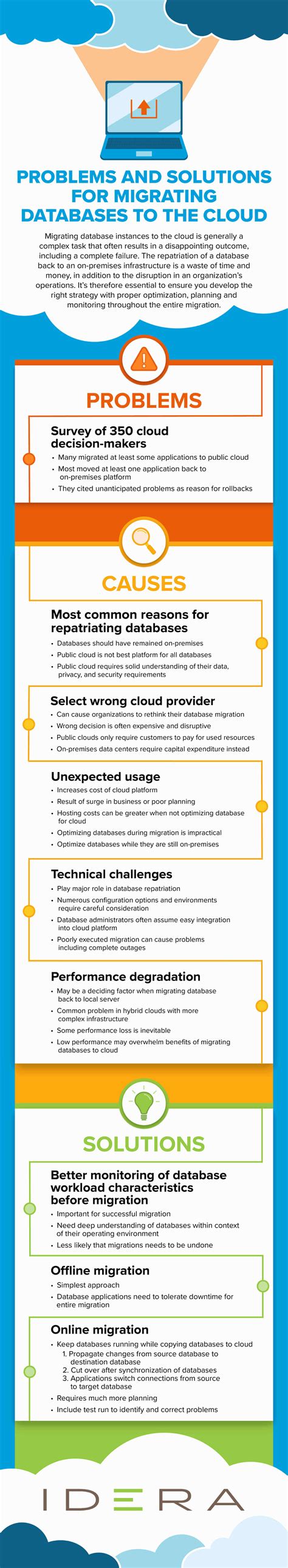 Problems And Solutions For Migrating Database To The Cloud