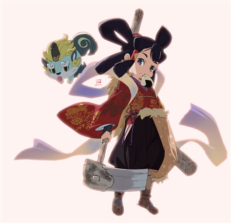 Sakuna Hime And Tama Jii Tensui No Sakuna Hime Drawn By Miyahara Takuya Danbooru