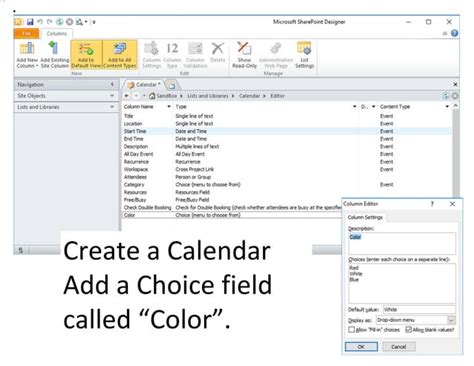 How To Create A Color Coded Calendar In Share Point 2010 Ppt