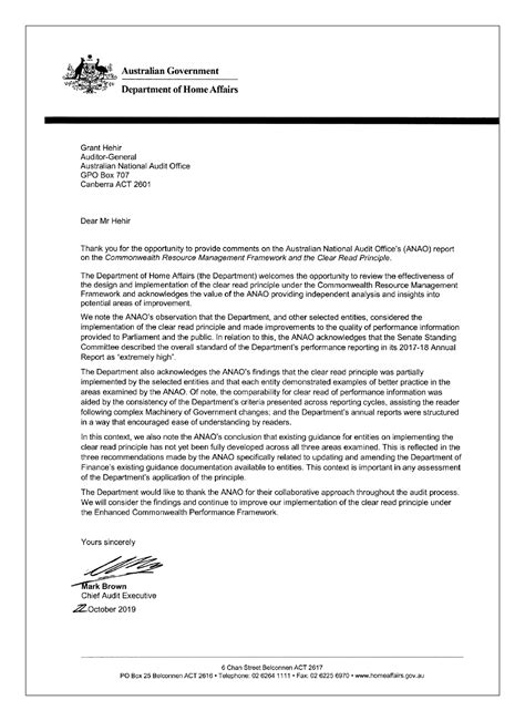 Commonwealth Resource Management Framework And The Clear Read Principle Australian National